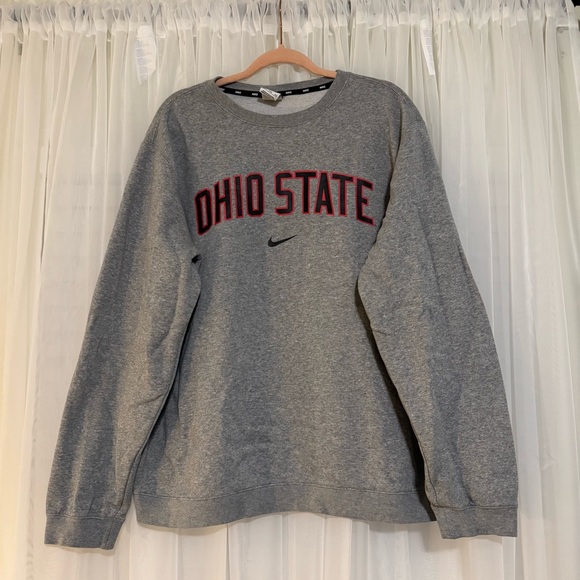 Nike | Sweaters | Nike Ohio State Gray Crew Neck Sweater | Poshmark